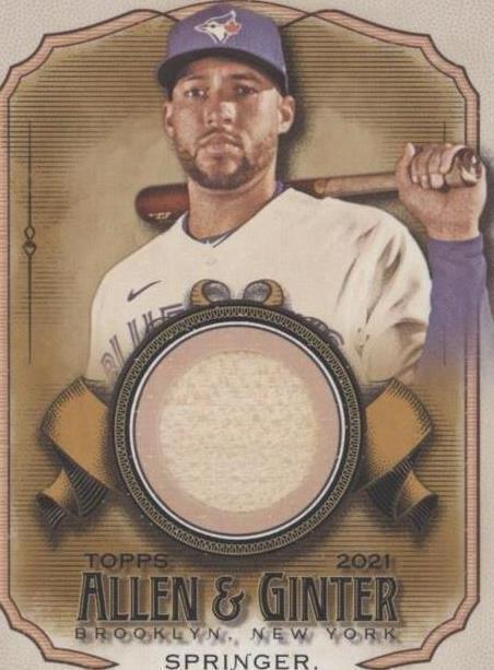 2021 Topps Allen & Ginter's - Full Size Relics B George Springer #AGA ...