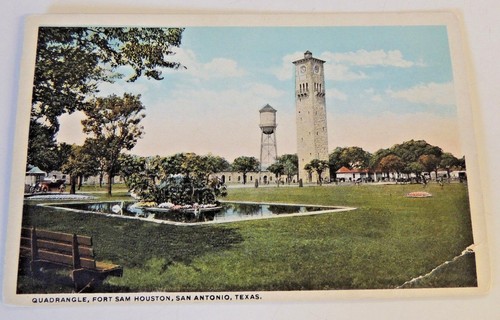 Vintage Quadrangle Fort Sam Houston Postcard San Antonio Texas Souvenir ...