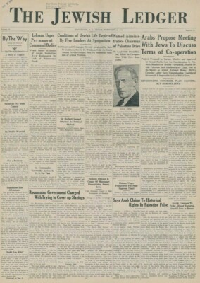 Palestine Arab-Jew Meeting to Discuss Cooperation Jewish Ledger ...