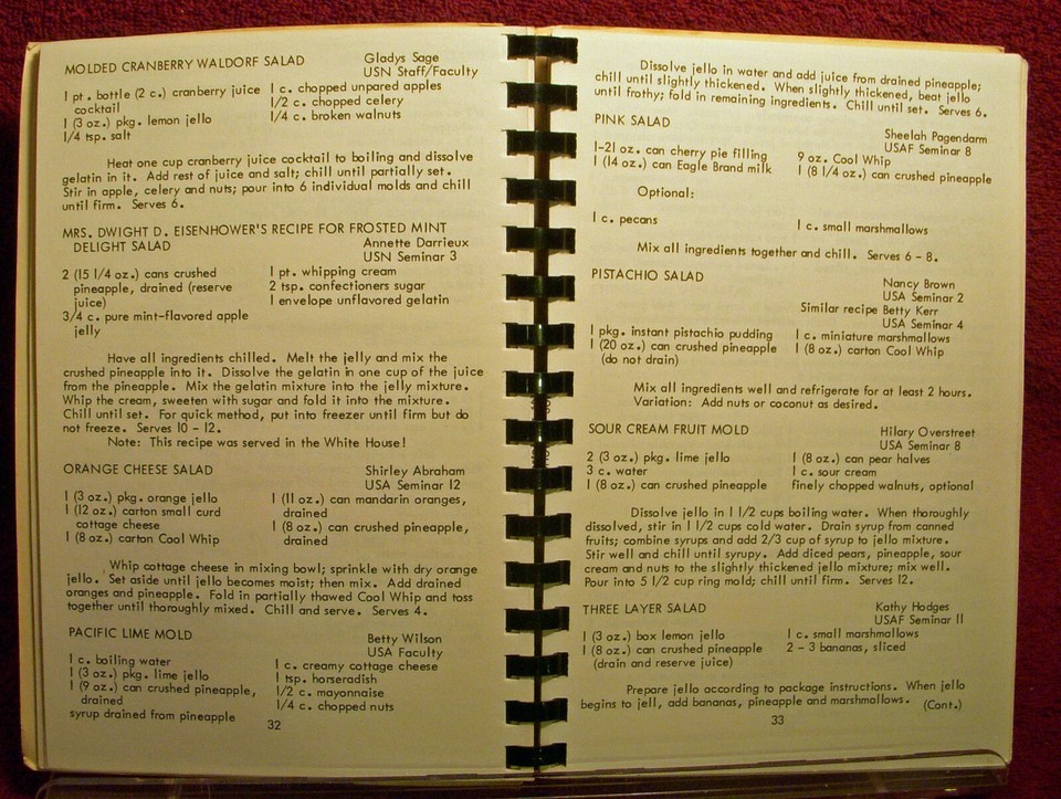 Class 71 Cookbook 1981 Armed Forces College Womans Club | eBay