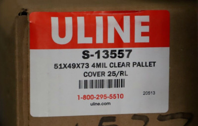 ULINE S-13557 51×49×73 4mil CLEAR PALLET COVER 25 PER ROLL | eBay