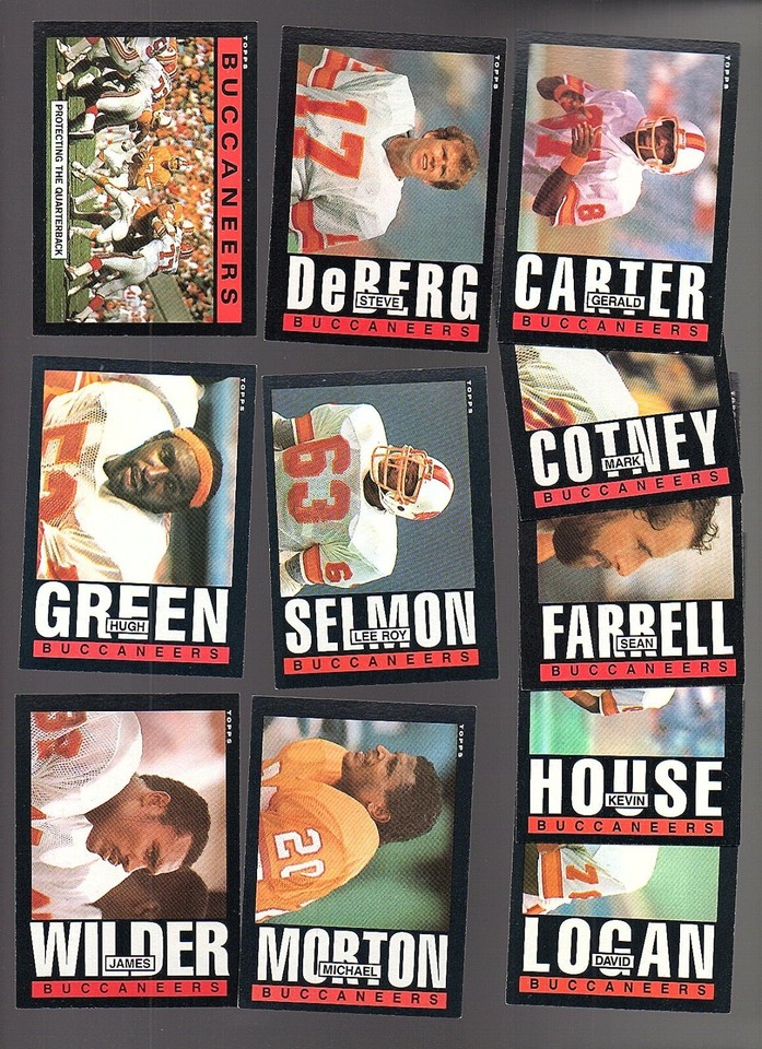 1985 Topps Football TAMPA BAY BUCCANEERS 10 Complete Team Sets Lot | eBay