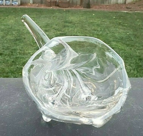 Crystal Duncan & Miller Sanibel 12¾" Cornucopia Vase | eBay