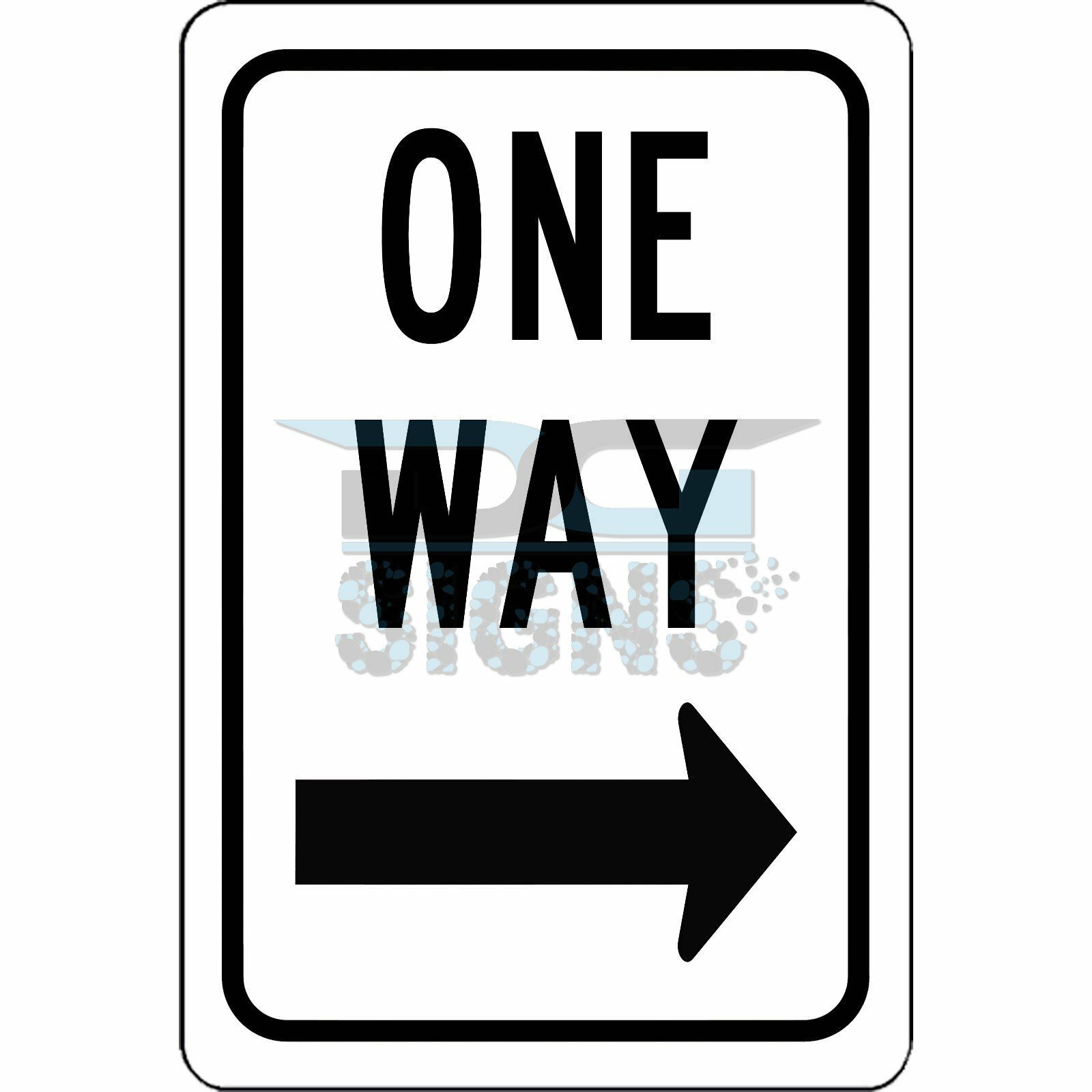 One Way With Right Arrow Aluminum Sign Street and Safety Sign ...