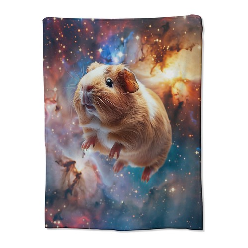 Guinea Pig Blanket, Flannel Throw Blanket, Star Space Animal Print, 60 ...