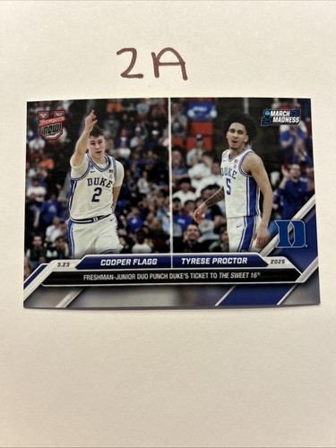 2025 Topps NOW Cooper Flagg Tyrese Proctor March Madness Base Card # 97 ...
