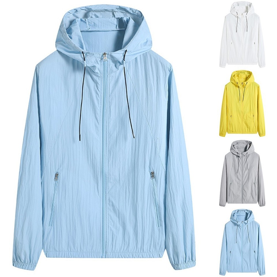 Solid Color Long Sleeve Casual Jacket for Men with Anti Sunshine ...