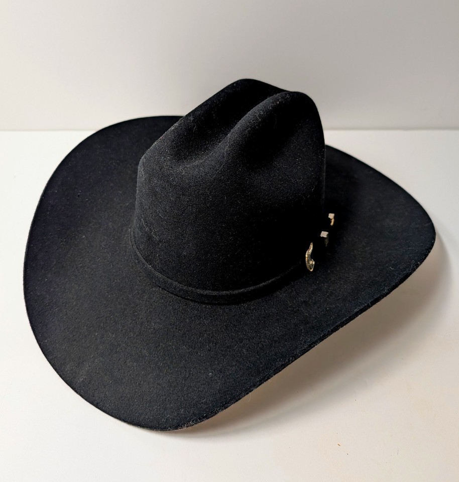 Stallion By Stetson Cowboy Black XXX Premium Wool USA Size 7 1/8 Oak ...