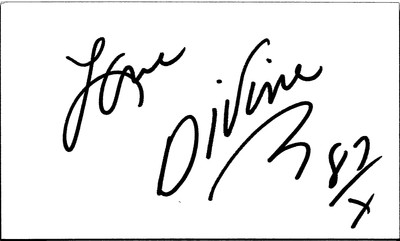 Divine - Drag Queen - 3x5 Card - Signed | Autograph (a) | eBay