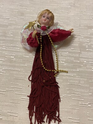 Dolgencorp Holiday Style Porcelain Dangling tassel Angel Ornament ...
