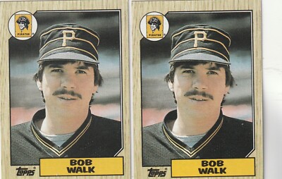 FREE SHIPPING-MINT-1987 (PIRATES) Topps #628 Bob Walk -2 CARDS | eBay