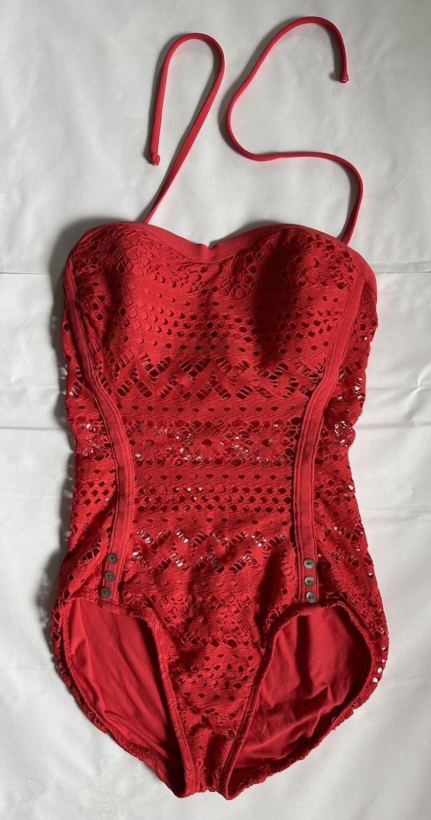 Robin Piccone Penelope Crochet One Piece Swimsuit Siz… - Gem