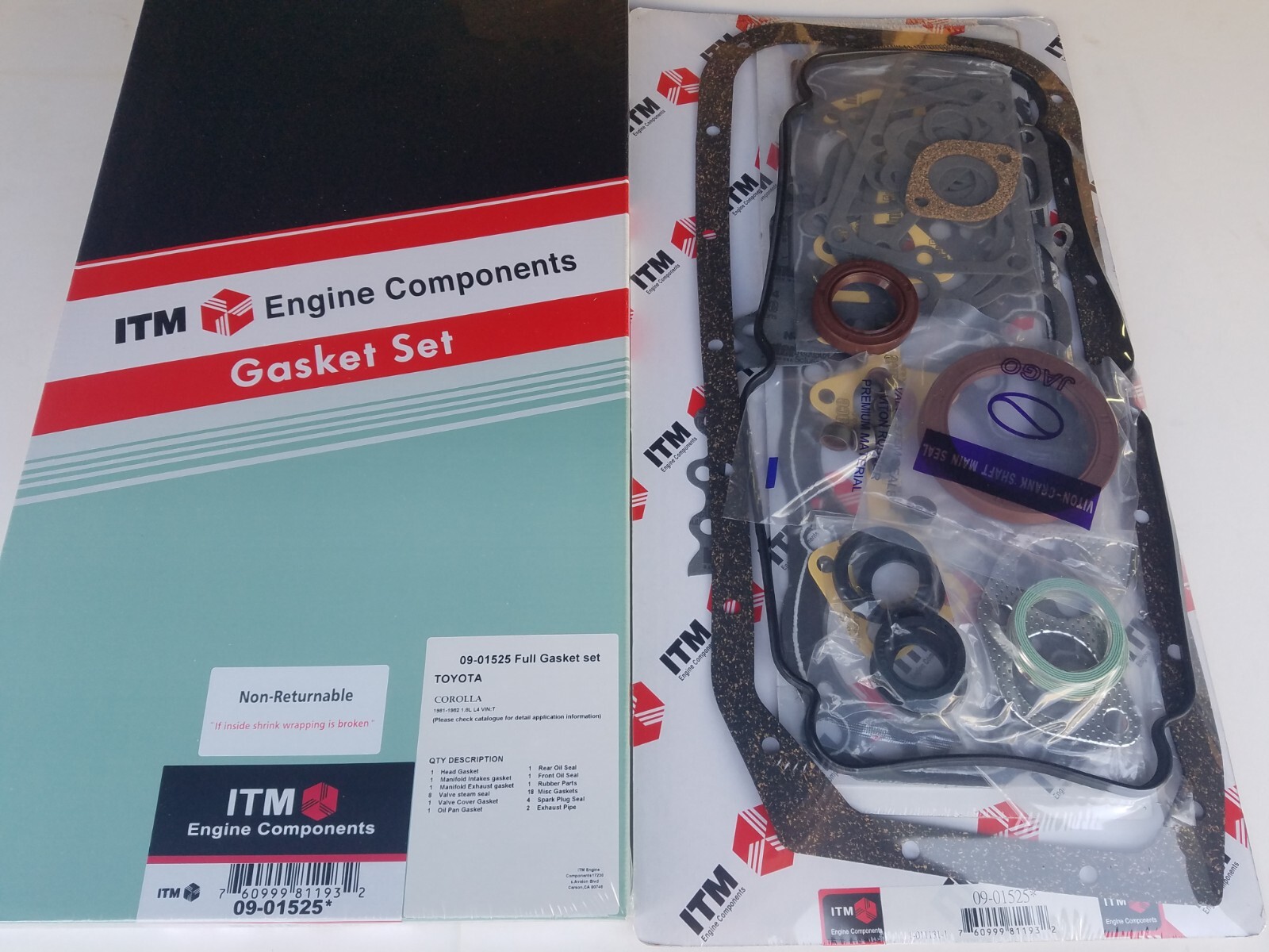 Toyota Corolla 3TC 1.8 Engine Full Complete Gasket Set with all Seals ...