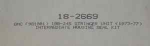 Sierra 18-2669 Intermed Housing Seal Kit 981801 | eBay