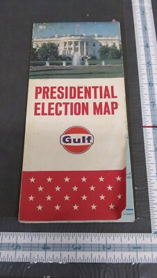1964 GULF OIL Presidential Election Map Lyndon Johnson versus Barry ...