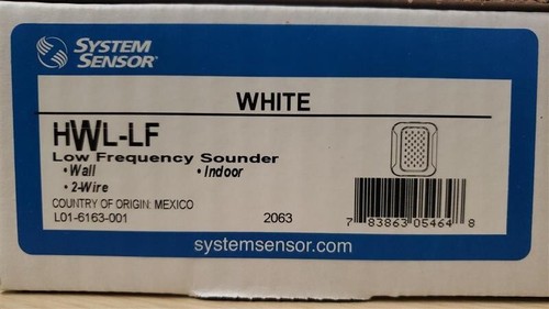 System Sensor HWL-LF L-Series Indoor 2-Wire Security Alarm - White | eBay