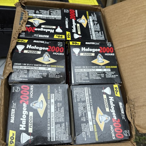 Case Of 12 Phillips Halogen Flood Light 90W 2000hrs | eBay