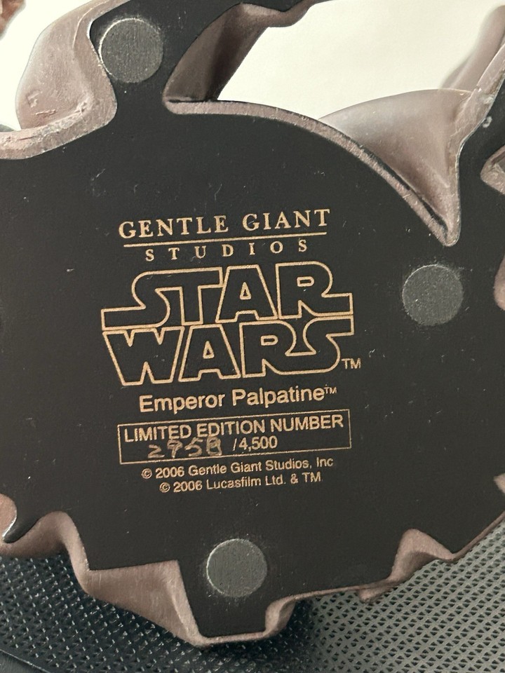 Star Wars Darth Sidious / Emperor Palpatine Gentle Giant Limited ...