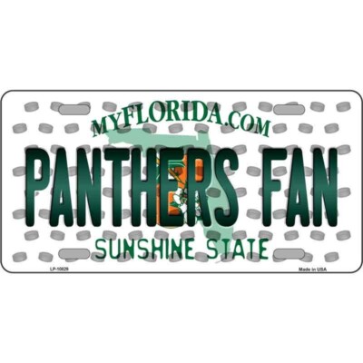 Panthers Fan Florida License Plate Metal Sign Plaque Car Truck Wall ...