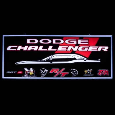 Dodge Challenger R/T LED Backlit Sign – Hellcat Demon Scat Pack 1320 ...