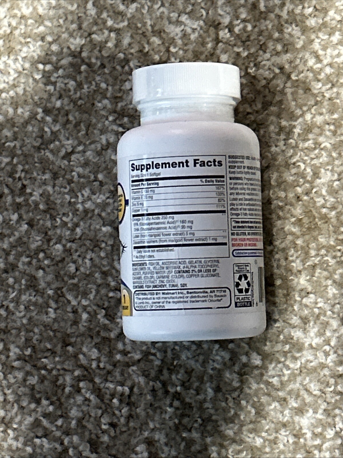 Equate Vision Formula 50+ With Omega 3, Lutein & Zeaxanthin 50 Softgels ...