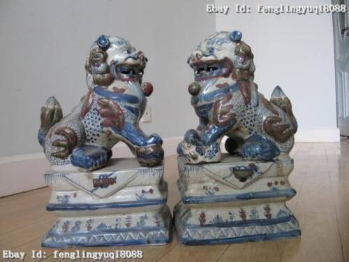 Foo Dog Porcelain & Pottery Antique Chinese Figurines & Statues for ...