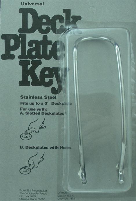 S and J 100-U Stainless Steel Deck Plate Key | eBay