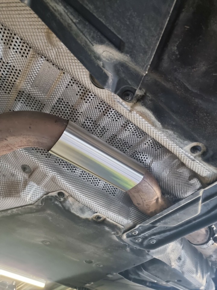 BMW F30 F31 M340i Exhaust Front Resonator delete Oval pipe non ppf weld ...