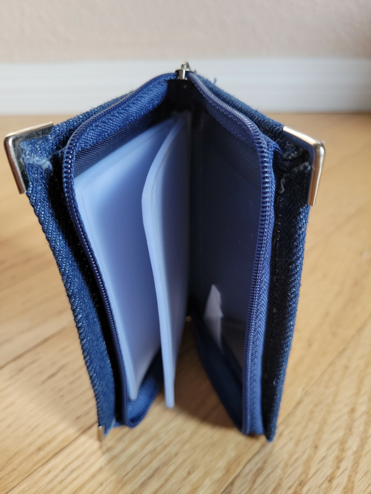 Denim Credit Card Drivers License Picture Holder With… - Gem