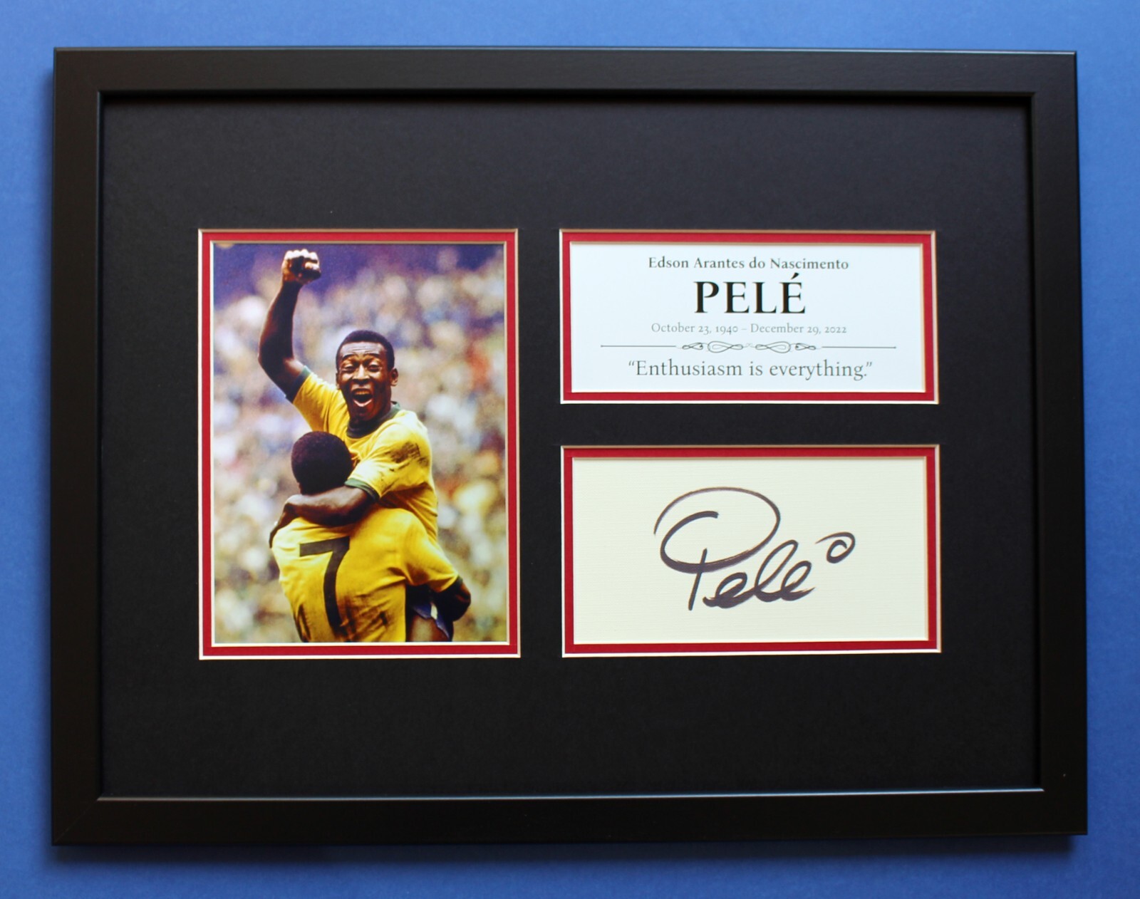 PELE AUTOGRAPH framed masterly display The Football No. 1 | eBay