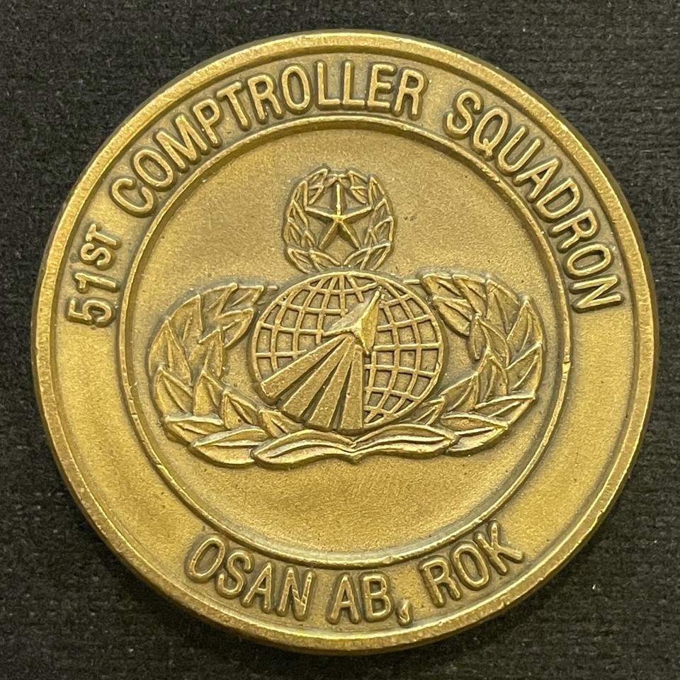 51st Comptroller Squadron Osan AB Korea Money Hounds Challenge Coin | eBay