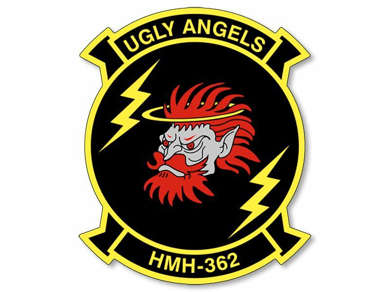 3 inch Marines HMH 362 UGLY ANGELS Logo Sticker (Corps Car Decal) USMC ...