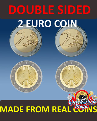 DOUBLE SIDED 2 EURO COIN [2 EURO] DOUBLE HEADED 2 EURO / DOUBLE TAILED ...