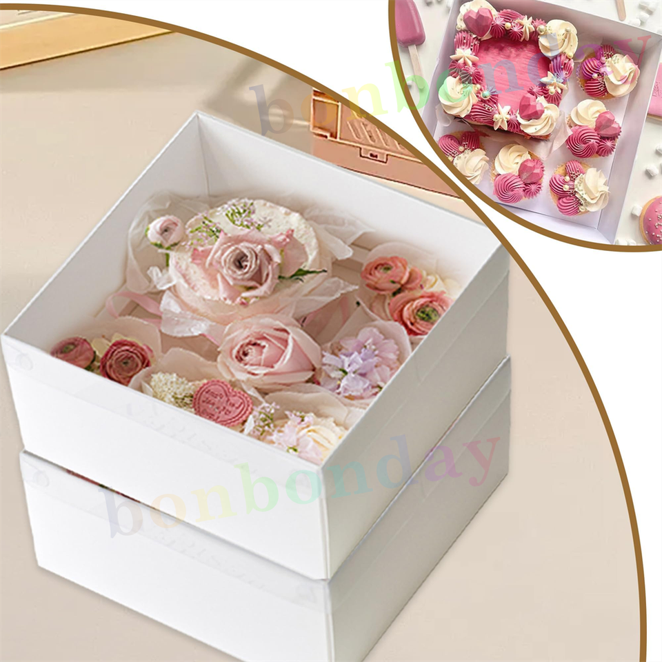 20PACK Clear Lid Bento Cake & Cupcake Boxes Windowed Cupcake Boxes ...