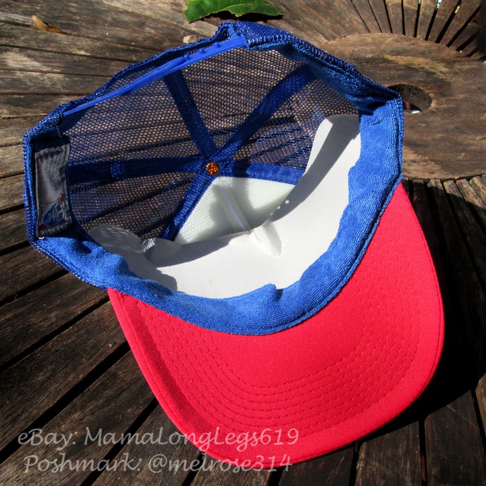 Vintage 1980s Pabst Blue Ribbon Beer PBR Mesh Snapback Hat Cap Otto NOS ...