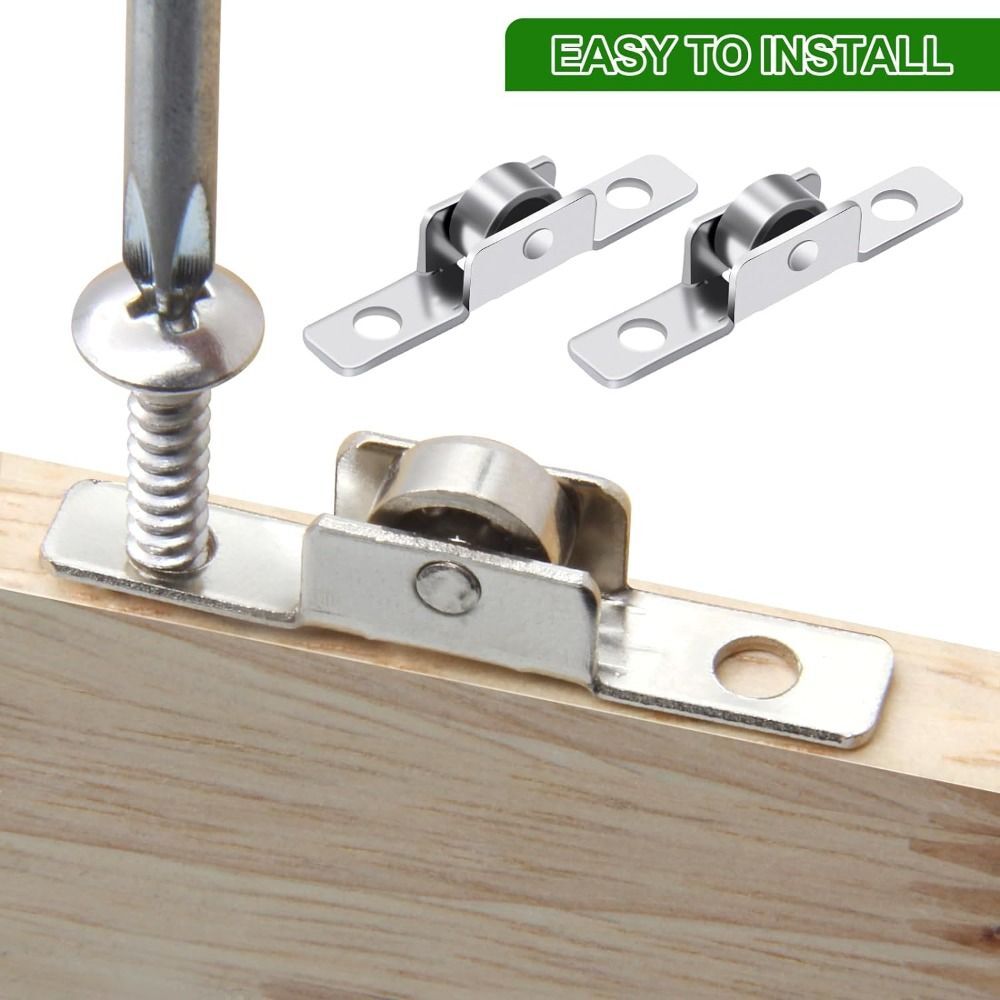 12 Pack Silver Sliding Axles Iron Metal Wheel Windows, Cabinets, Doors ...