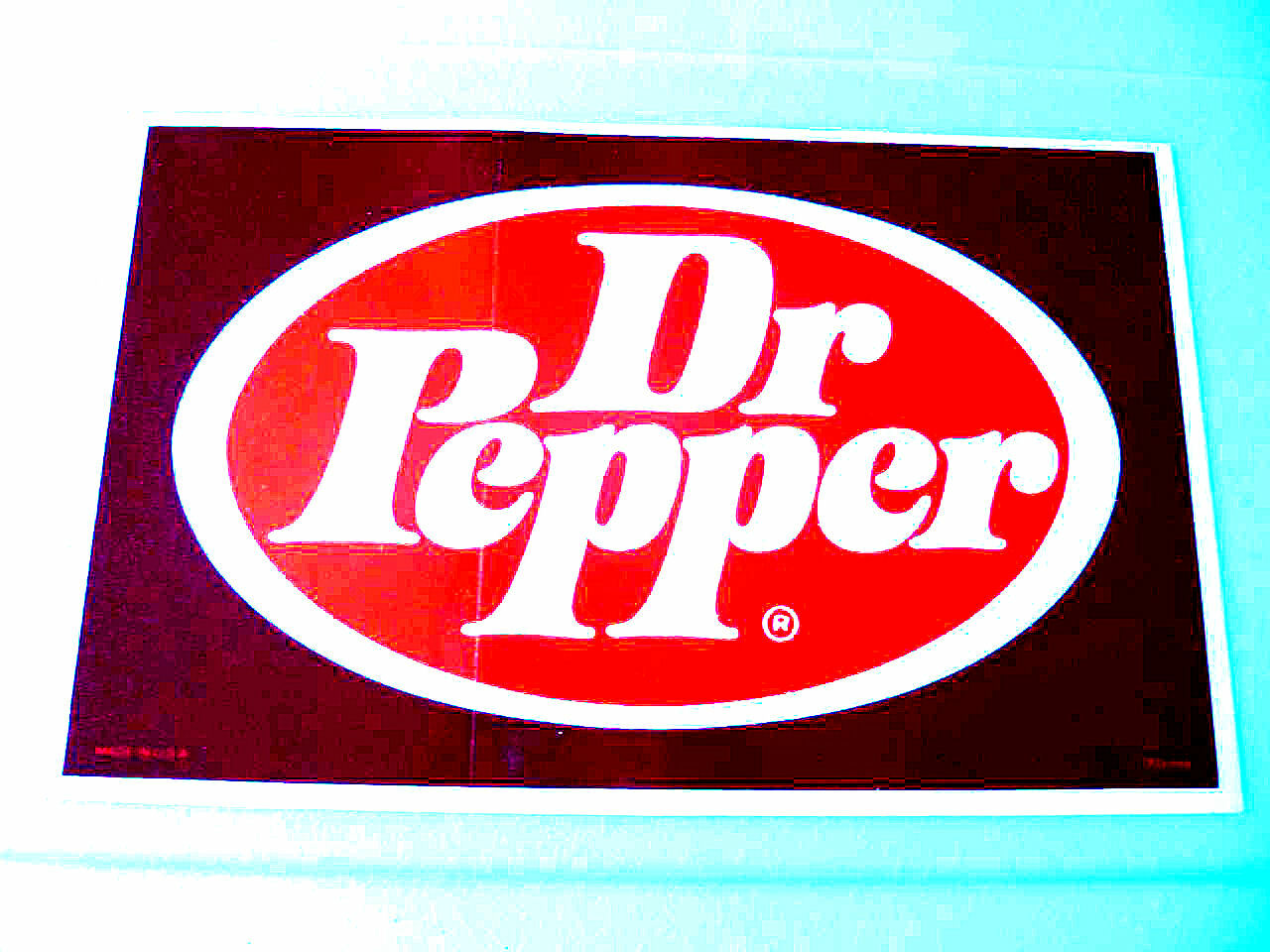 Vintage 1980's Dr Pepper Vinyl Glass Door or Window Sticker - 8" x 5 ...