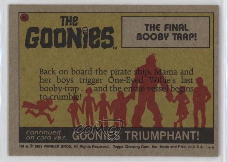 1985 Topps The Goonies The Final Booby Trap! #66 17vs | eBay