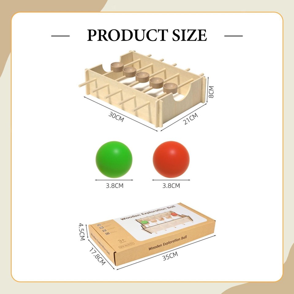 Roll Ball Puzzle Game Kids Wooden Ball Drop Educational Board Game ...