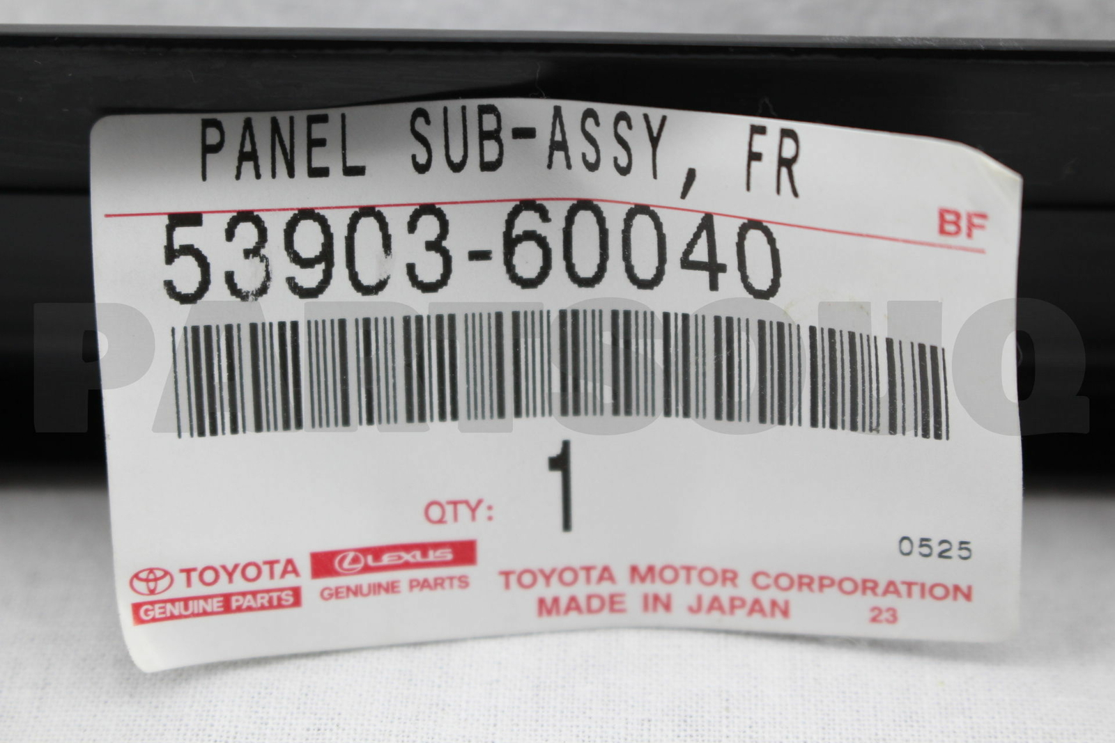 5390360040 Genuine Toyota PANEL SUB-ASSY, FRONT END 53903-60040 | eBay
