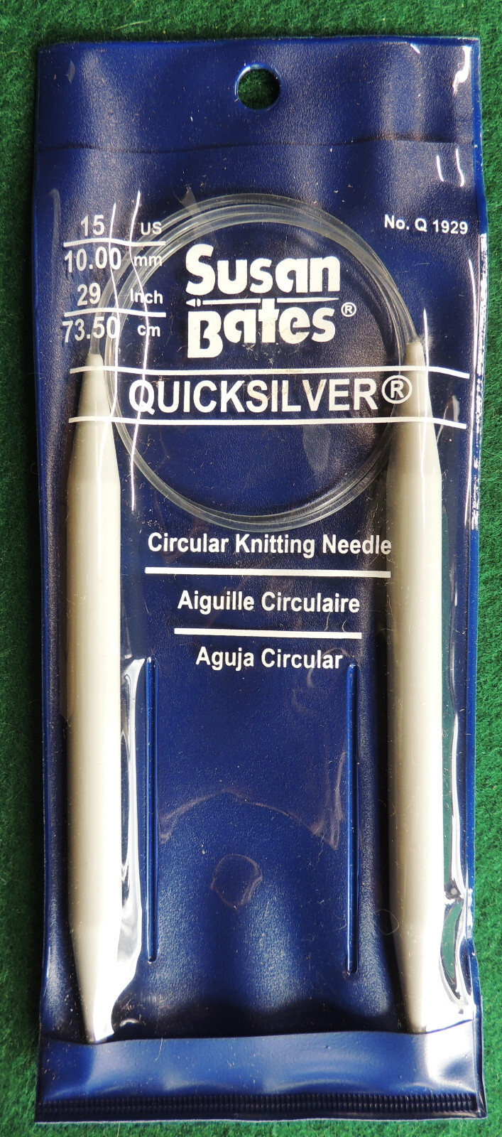 Susan Bates CIRCULAR KNITTING NEEDLES US 1, 11, 13 Quicksilver Plastic ...