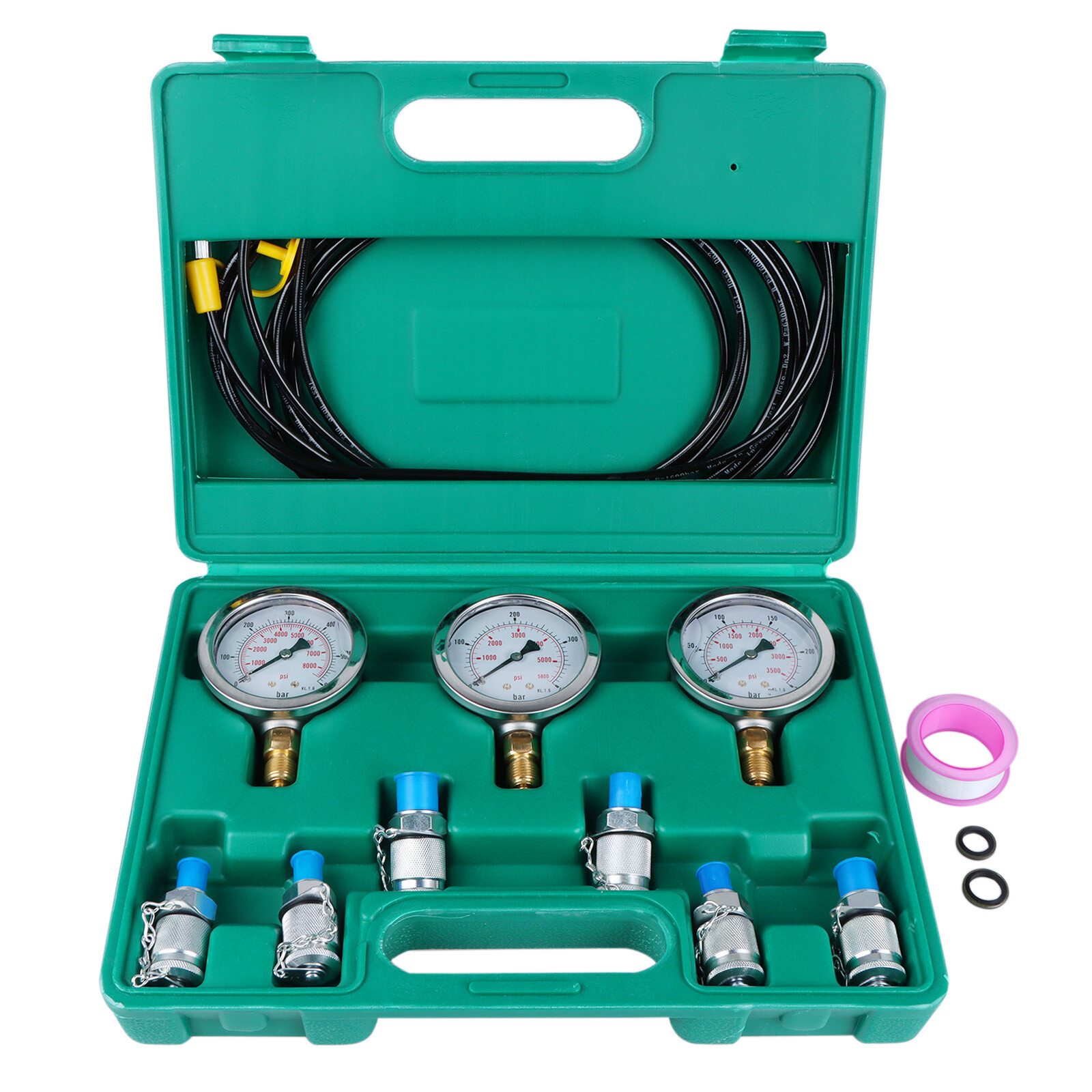 Hydraulic Pressure Gauge Testing Kit 25/40/60Mpa Common Excavator Test ...
