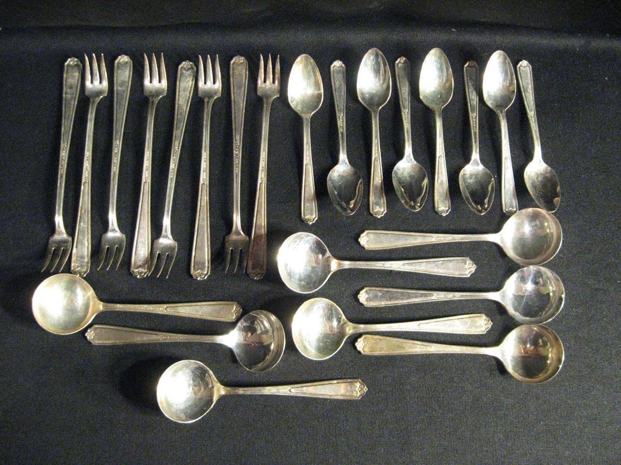 NATIONAL SILVER CO. E.P.N.S. DEMITASSE SPOONS, COCKTAIL FORKS ...