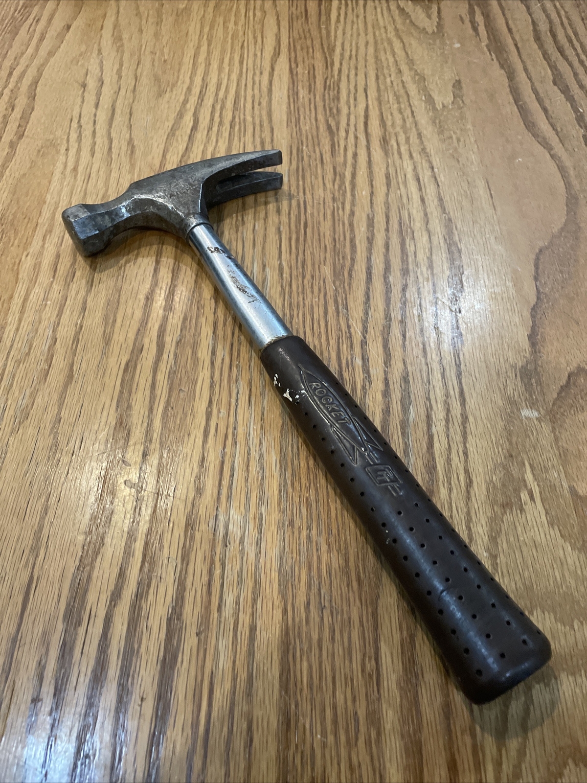 VINTAGE—TRUE TEMPER ROCKET— RIP STRAIGHT CLAWS HAMMER A16R BROWN HANDLE ...