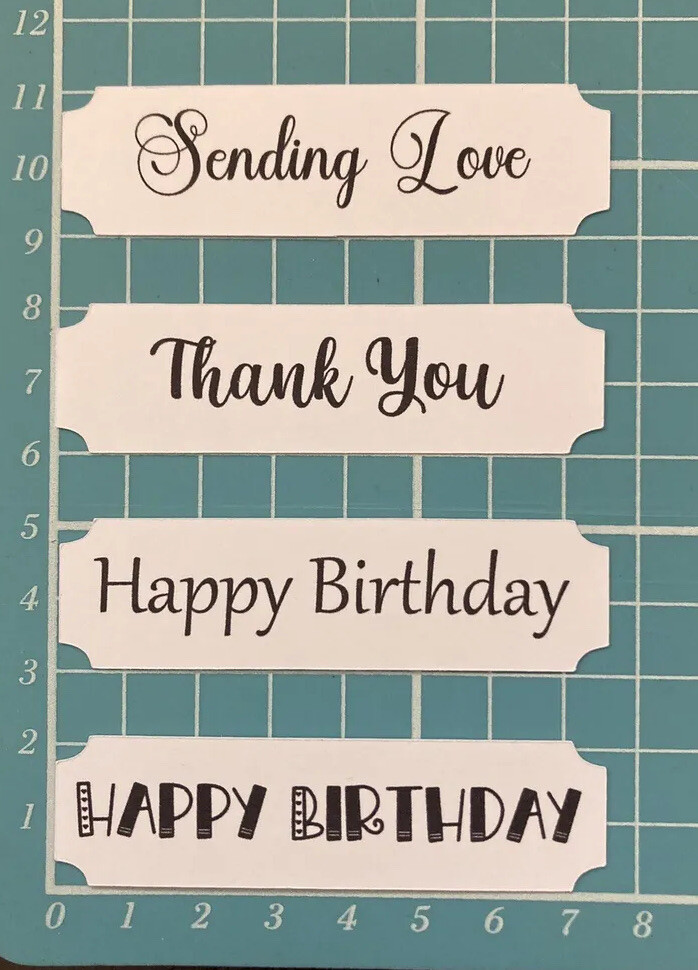 Card Making Sentiments Embellishments Card Making Toppers Banners Mixed ...