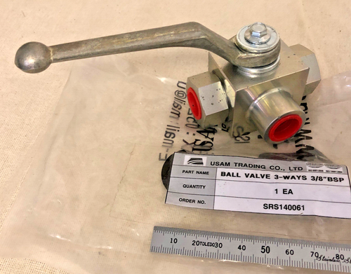 MHA 3 Way Ball Hydraulic Valve - 3/8"BSP, ( BK3-DN10-G3/8 ) Steel ...