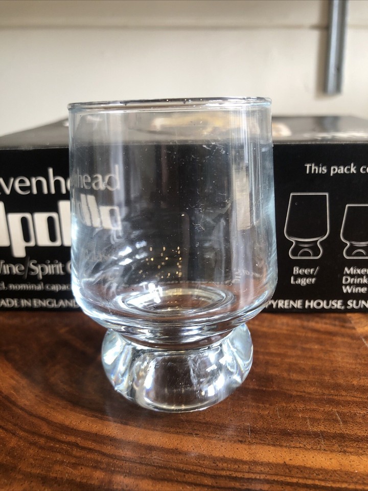 VINTAGE MCM 70s Space Age Boxed Ravenhead Apollo Wine Spirit Glasses x ...