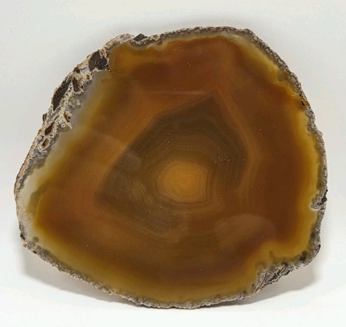Banded Agate Geode Slab Slice Carnelian? Metaphysical Shimmers ~3 7/8 ...