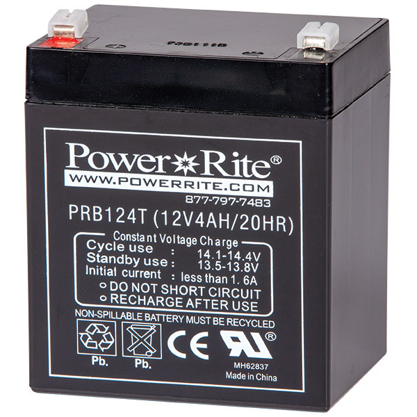 Power Rite Battery, 12V, 4 Ah, 1/Each Power Rite LD124 | eBay