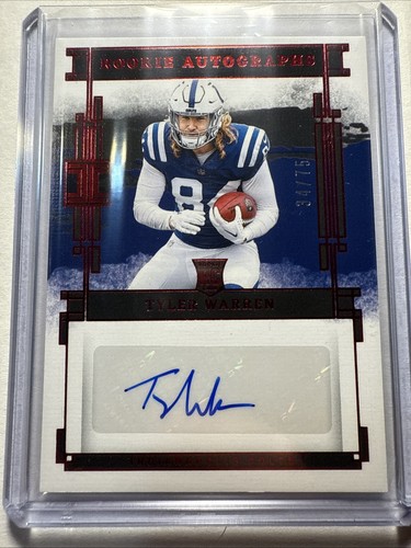 2025 Panini Impeccable Tyler Warren Rookie Autograph /75 (AU/RC) | eBay